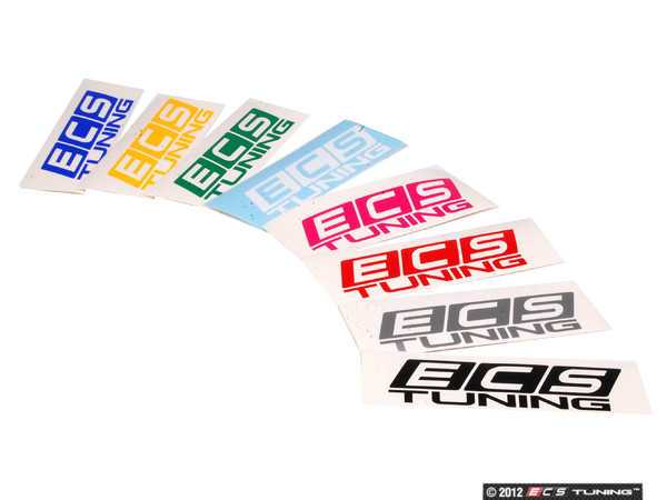 ECS - ECS2X4WSWHITE - White ECS Tuning Window Sticker - Priced Each