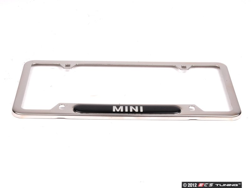 Genuine MINI - 82120147355 - MINI Logo License Plate Frame - Chrome ...