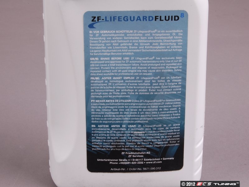 ZF - G060162A2 - Lifeguard 8 Automatic Transmission Fluid - 1 Liter - Green