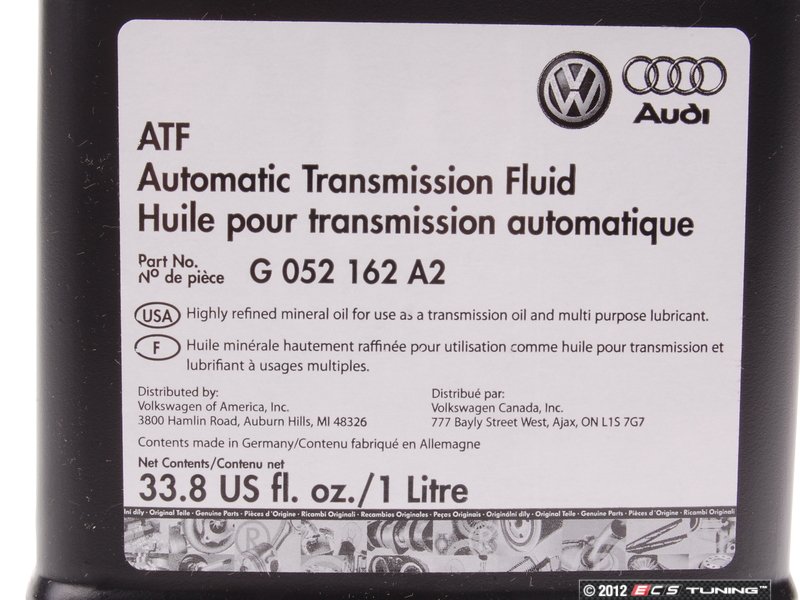 Genuine Volkswagen Audi - G052162A2 - Automatic Transmission Fluid - 1 ...