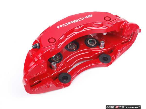 Genuine Porsche - 95535142270 - Front Right Brake Caliper - Red