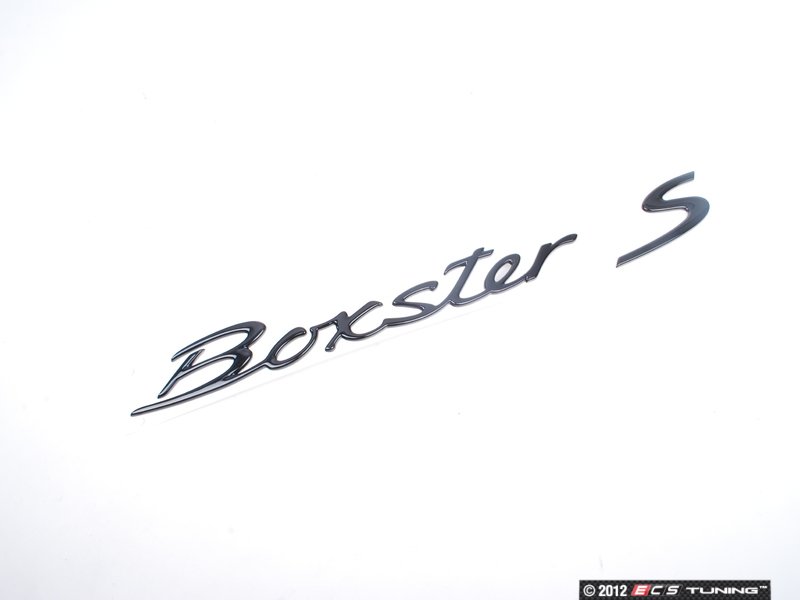 Genuine Porsche - 98755903701 - "Boxster S" Logo - Lacquered Black For ...