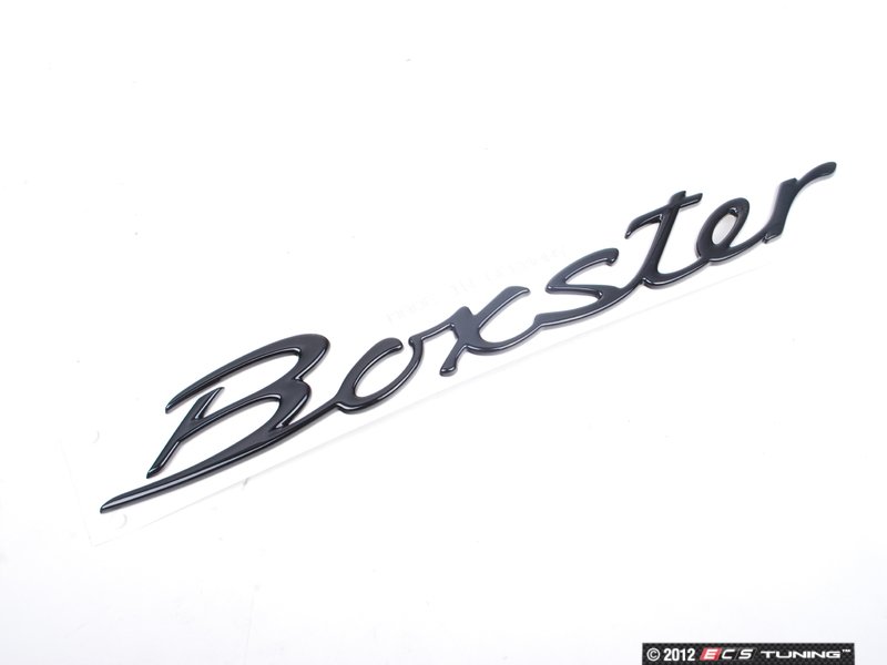 Genuine Porsche - 98755903701 - "Boxster S" Logo - Lacquered Black For ...