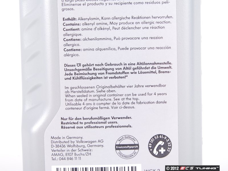 Genuine Volkswagen Audi - G055532A2 - Manual Transmission Fluid - 1 ...