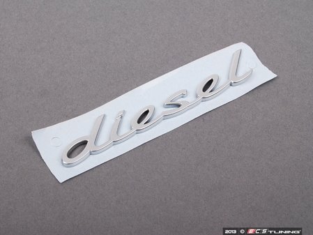 Genuine Porsche - 958559499100C1 - "Diesel" Fender Logo - White Silver ...