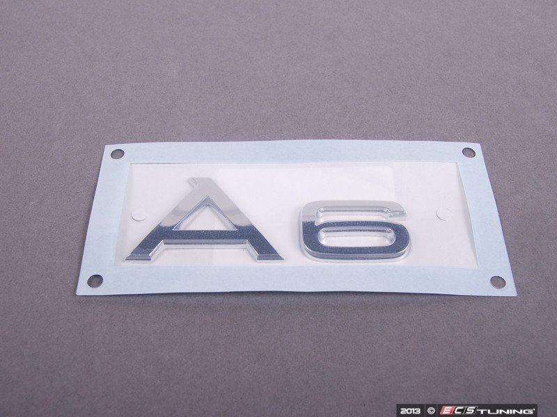 Genuine Volkswagen Audi - 4F08537412ZZ - "A6" Emblem - Chrome