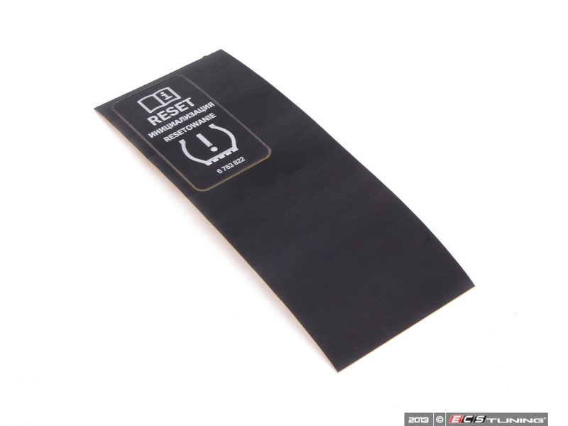 Genuine MINI - 71246763822 - Reset Tire Preassure Label (71-24-6-763-822)