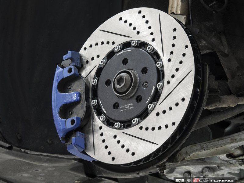 ECS - 001423ECS01AKT - Front Cross-Drilled & Slotted 2-Piece Brake ...