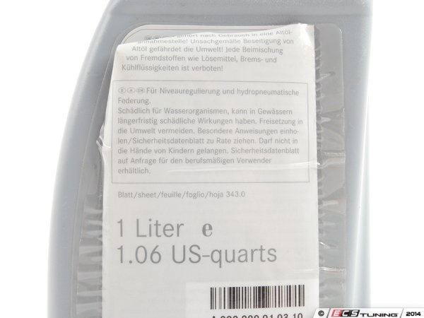 Genuine Mercedes Benz - 000989910310 - Hydraulic Fluid - Priced Each