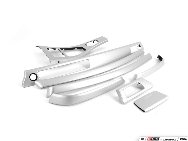 Genuine BMW - 51166982446KT - Fine Brushed Aluminum Interior Trim Kit