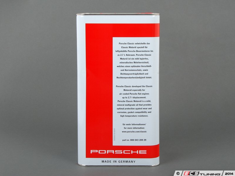 Genuine Porsche - 00004320929 - Porsche Classic Motor Oil (20W-50) - 5 ...