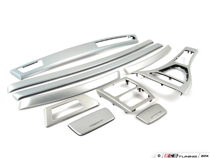 Genuine BMW - 51166951576KT - Fine Brushed Aluminum Interior Trim Kit