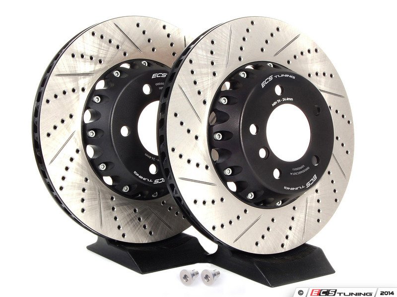 ECS - 000506ECS01AKT - 2-Piece Lightweight Front Brake Rotors - Pair ...