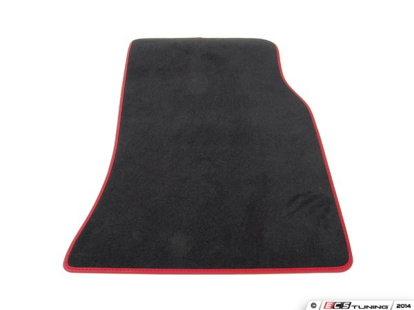 Genuine MINI - 51477324833 - MINI Velours Floor Mats Carbon Black / Red ...