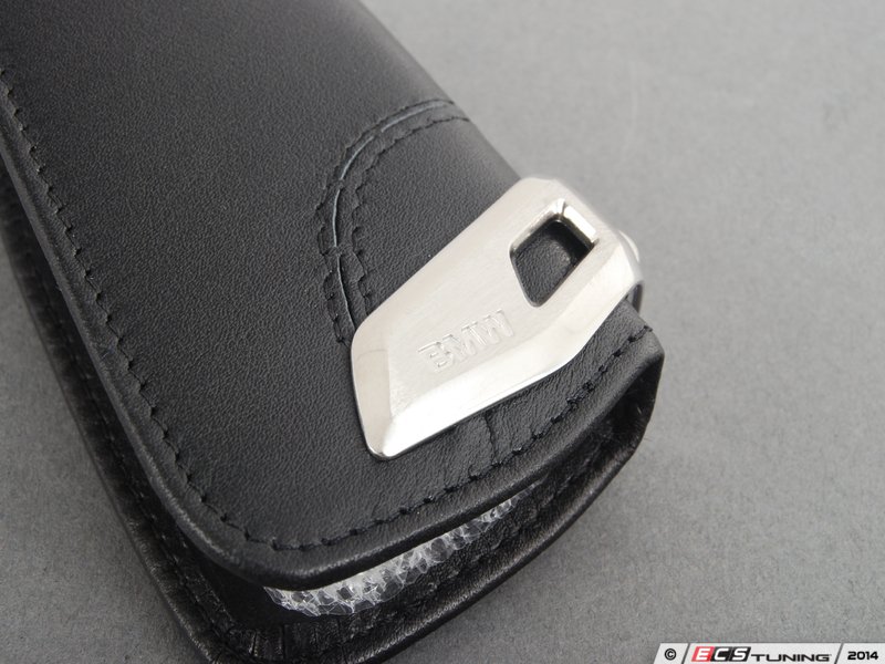 Genuine BMW - 82292344033 - Genuine BMW Black Key Case w/ Stainless ...