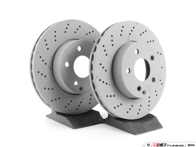 Genuine Mercedes Benz - 2044212812KT1 - Front Brake Rotors - Pair ...