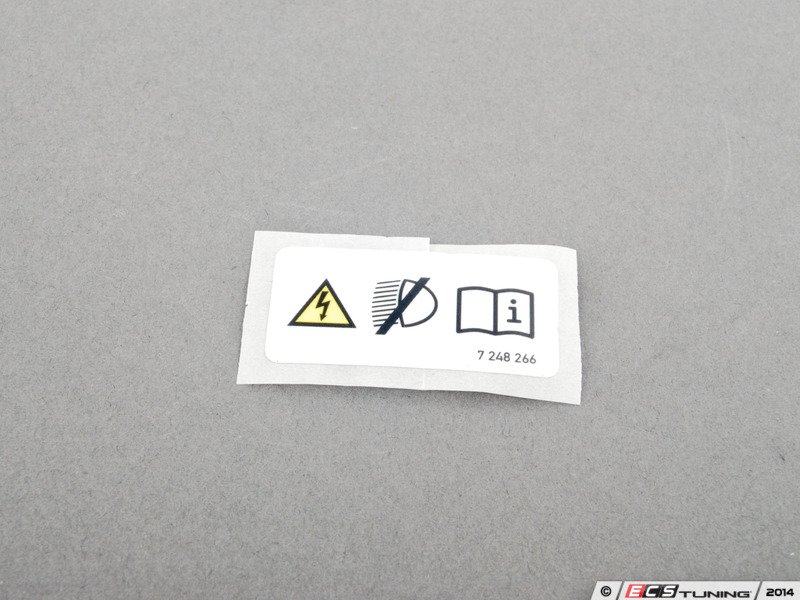 Genuine BMW - 71237248266 - Xenon Warning Sticker (71-23-7-248-266)
