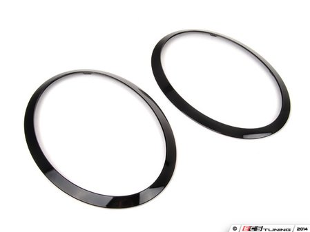 Genuine MINI - 51137449209KT - Headlight Trim Rings Jet Black - Set F55 ...