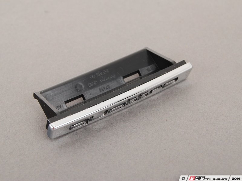 Genuine Volkswagen Audi - 8K08537362ZZ - "Quattro" Grille Emblem - Chrome