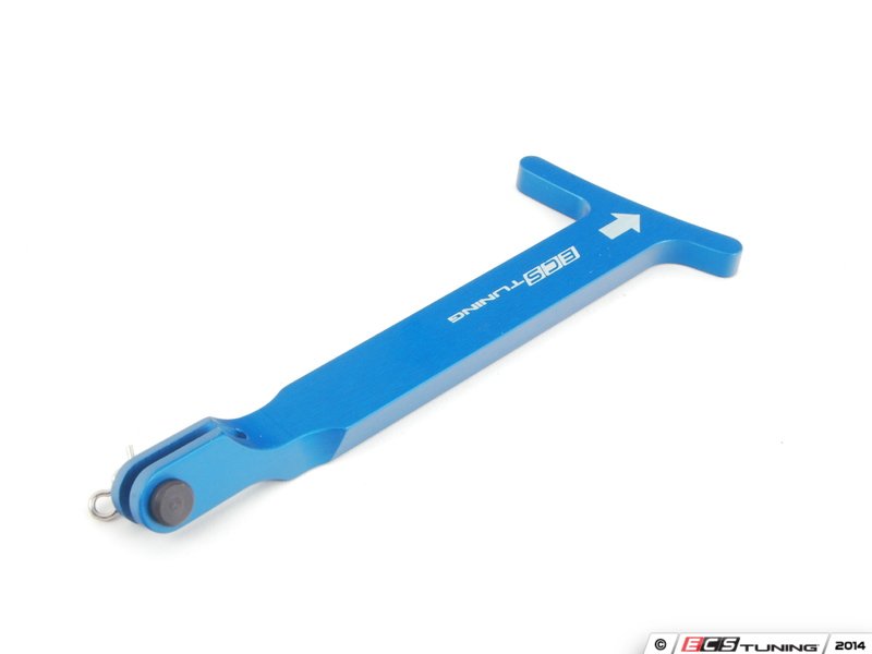 ECS - 4200ECS02A-04 - Billet Aluminum Hood Pull Release Rod - blue Anodized