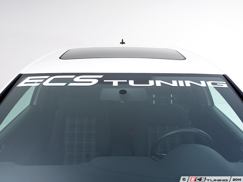 ECS - WT47X6WBAN - Vinyl Windshield Banner - White