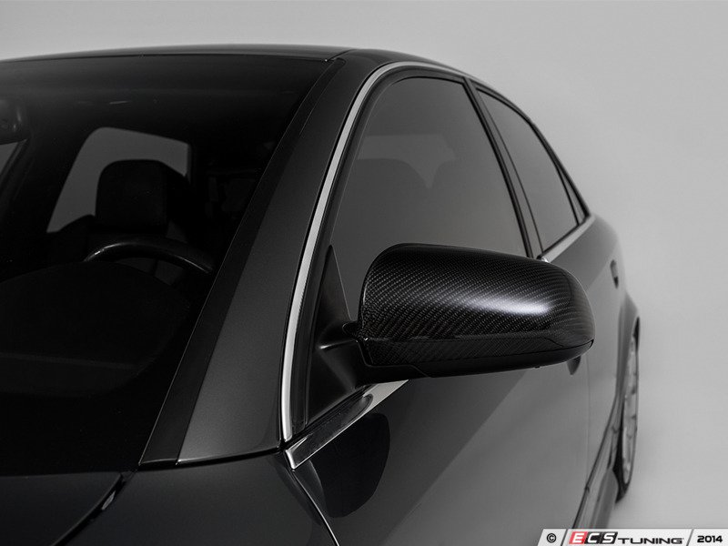 ECS - 010253ECS01KT - Carbon Fiber Mirror Cap Set - Audi B6/B7/8P/C6