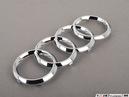 Genuine Volkswagen Audi - 4H0853605B2ZZ - Audi Rings Badge - Chrome (4H0 853 605 B 2ZZ)
