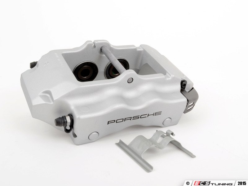 Genuine Porsche - 95535242242 - Rear Brake Caliper - Silver Lacquered