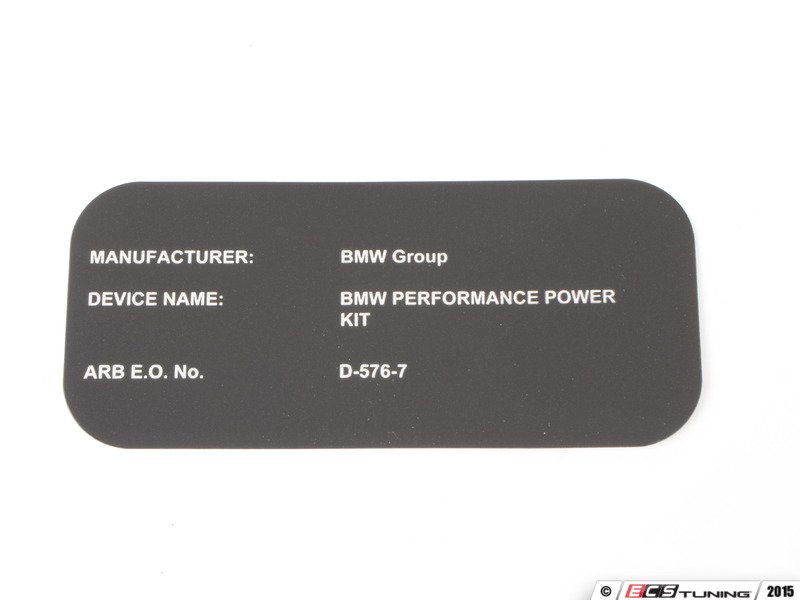Genuine BMW - 01292179512 - HOMOLOGATION LABEL (01-29-2-179-512)