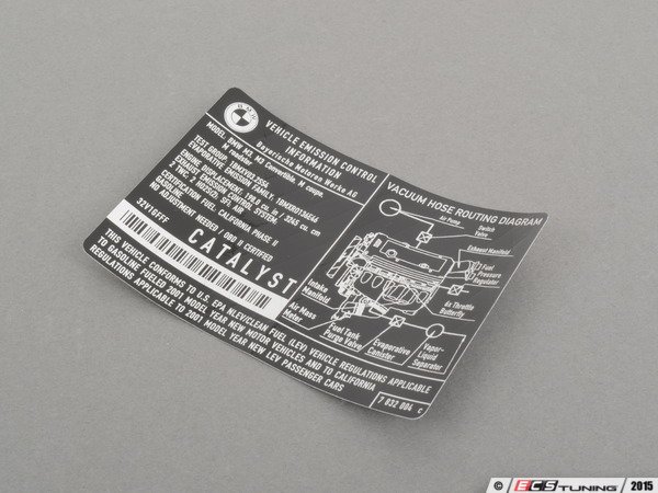 Genuine BMW - 71227832004 - Emissions Label (71-22-7-832-004)