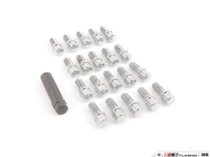 MRR Design - BOLT-14x1.5 - Conical Seat Tuner Spline Bolt Set - Chrome