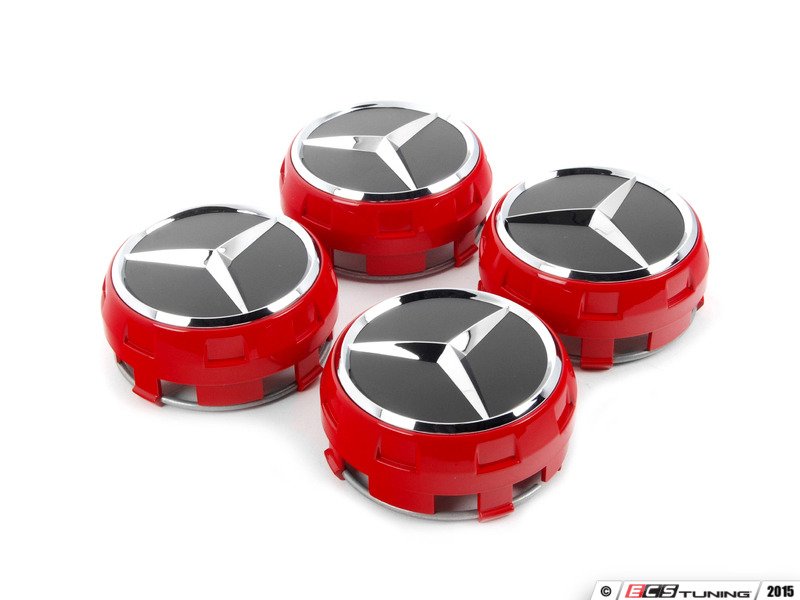 ECS News - Mercedes-Benz W221 S-Class Red Center Caps