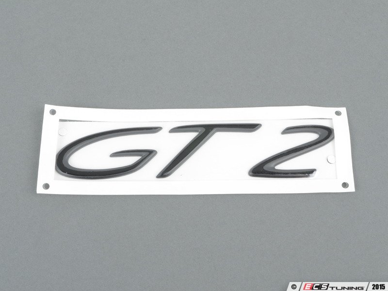 Genuine Porsche - 9965592379170C - "GT2" Logo - Rally Black