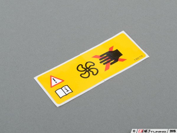 Genuine MINI - 71227603774 - Label Radiator Fan For Core Support (71-22 ...