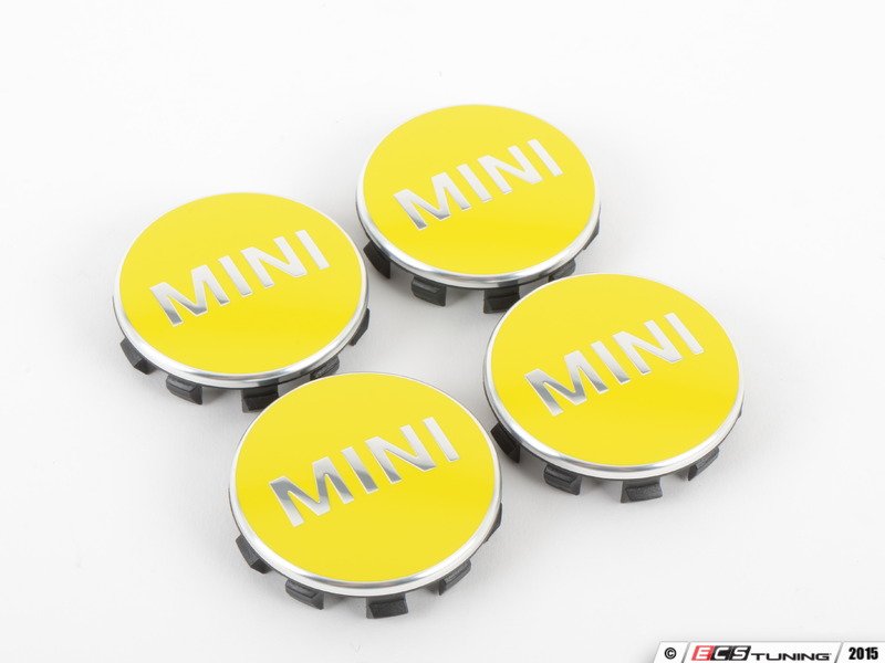 Genuine MINI - 36132354151 - MINI Wheel Center Cap Yellow - Set Of Four ...