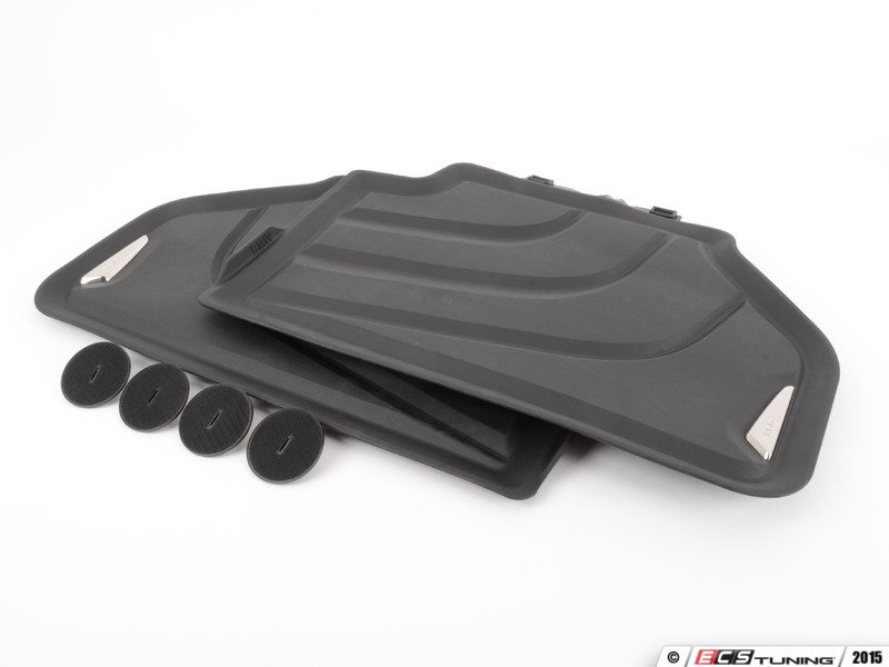 Genuine BMW - 51472458443 - Rear All Weather Rubber Floor Mats - Black ...