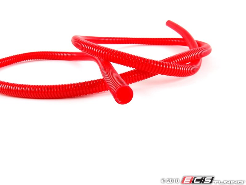 ECS - 7700k153 - Split Wire Loom, 3/8" Diameter, 5' Length - Red