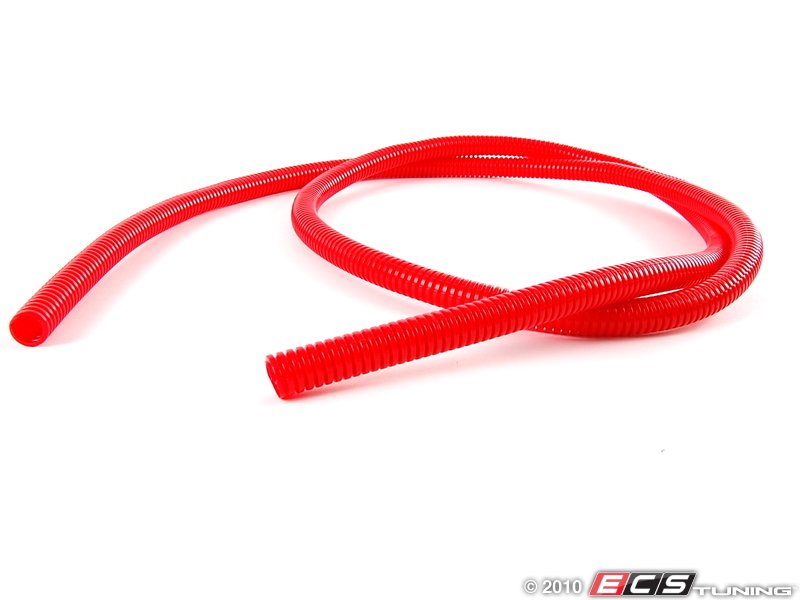 ECS - 7700k153 - Split Wire Loom, 3/8" Diameter, 5' Length - Red