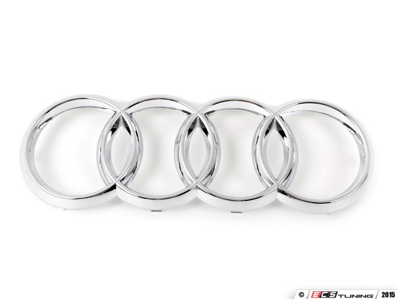 Genuine Volkswagen Audi - 4H0853605C2ZZ - Audi Rings Badge - Chrome (4H0 853 605 C 2ZZ)