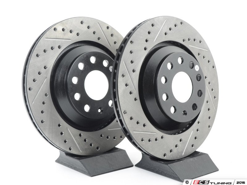 StopTech - 127.33113KT1 - Rear Cross-drilled & Slotted Rotors - (310x22)