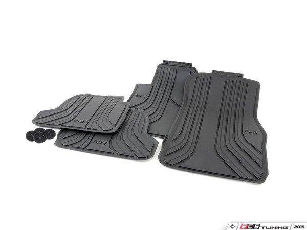 Genuine BMW - 51472210208KT - Rubber Floor Mat Set - Black
