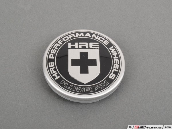 HRE - CAP-HRE-BLK-FF - HRE FlowForm Wheel Center Cap (Silver on Black)