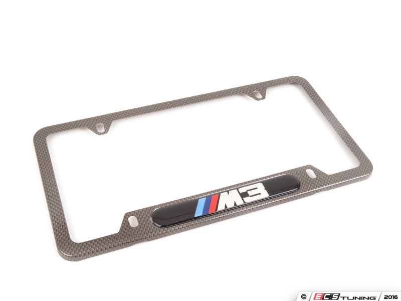 Genuine BMW - 82120037617 - "///M3" License Plate Frame - Carbon Fiber ...