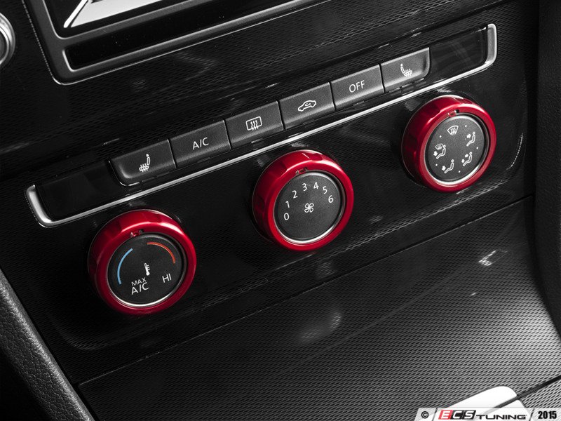 ECS - 008705ECS01-03 - Climate Control Ring Kit - KNOBBED - Red Anodized