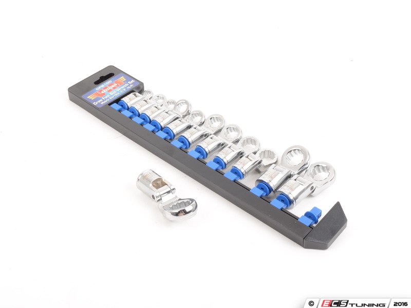 VIM Tools - VIMCFB100 - 12 Pc. 3/8" Drive Crow Foot Box Head Swivel ...