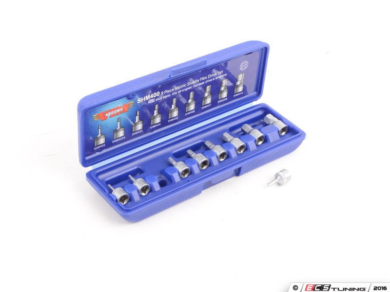 VIM Tools - VIMSHM400 - Stubby Metric Hex Bit Set 1/4" drive