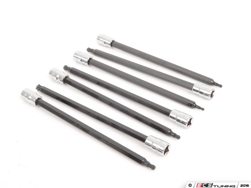 VIM Tools - BTXL400 - 7 Pc. 1/4" Drive Ball Torx Extra Long Socket Set