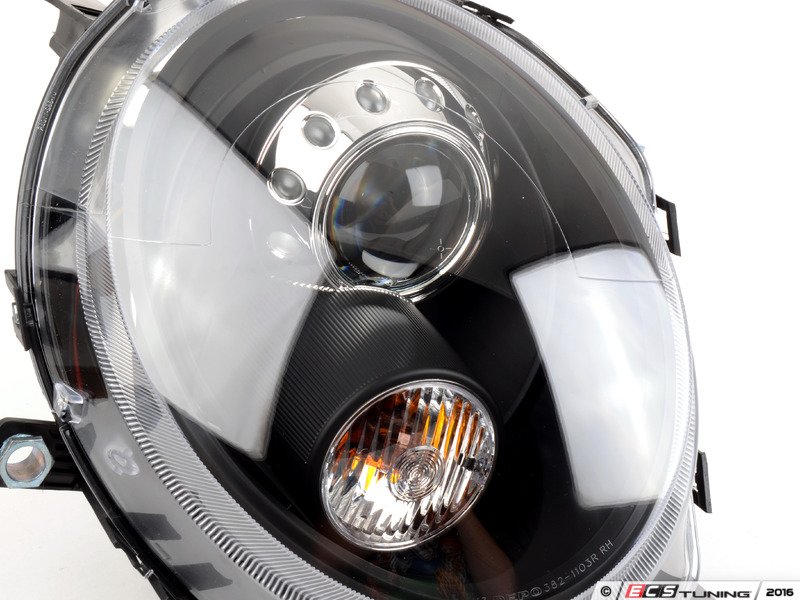 ECS News - Spyder MINI Cooper Projector Blackout LED DRL Headlight