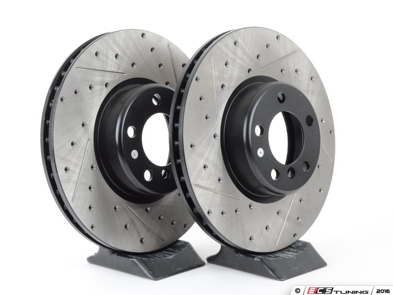 StopTech - 34106797602CDS - Cross-Drilled & Slotted Brake Rotors ...