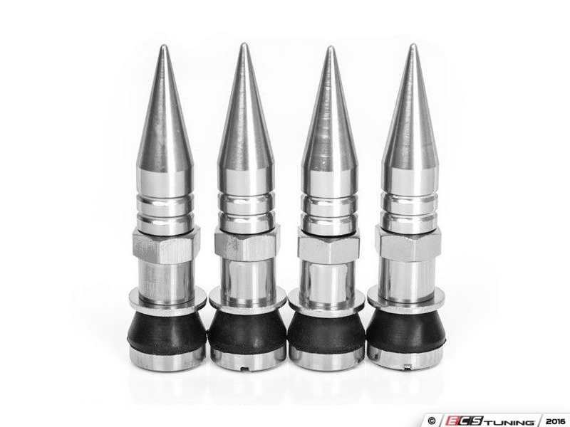 Sickspeed - 4PCVSW/SPKPOL - Aluminum Valve Stems With Spike Caps - Polished